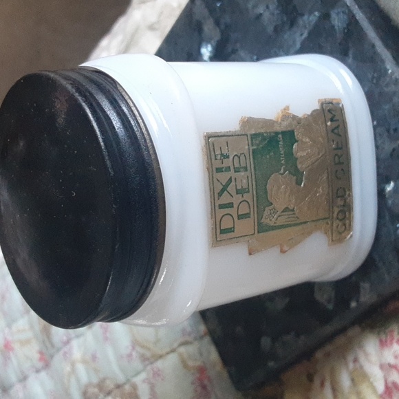 Anchor Hocking | Other | Antique Dixie Deb Milk Glass Cold Creme ...